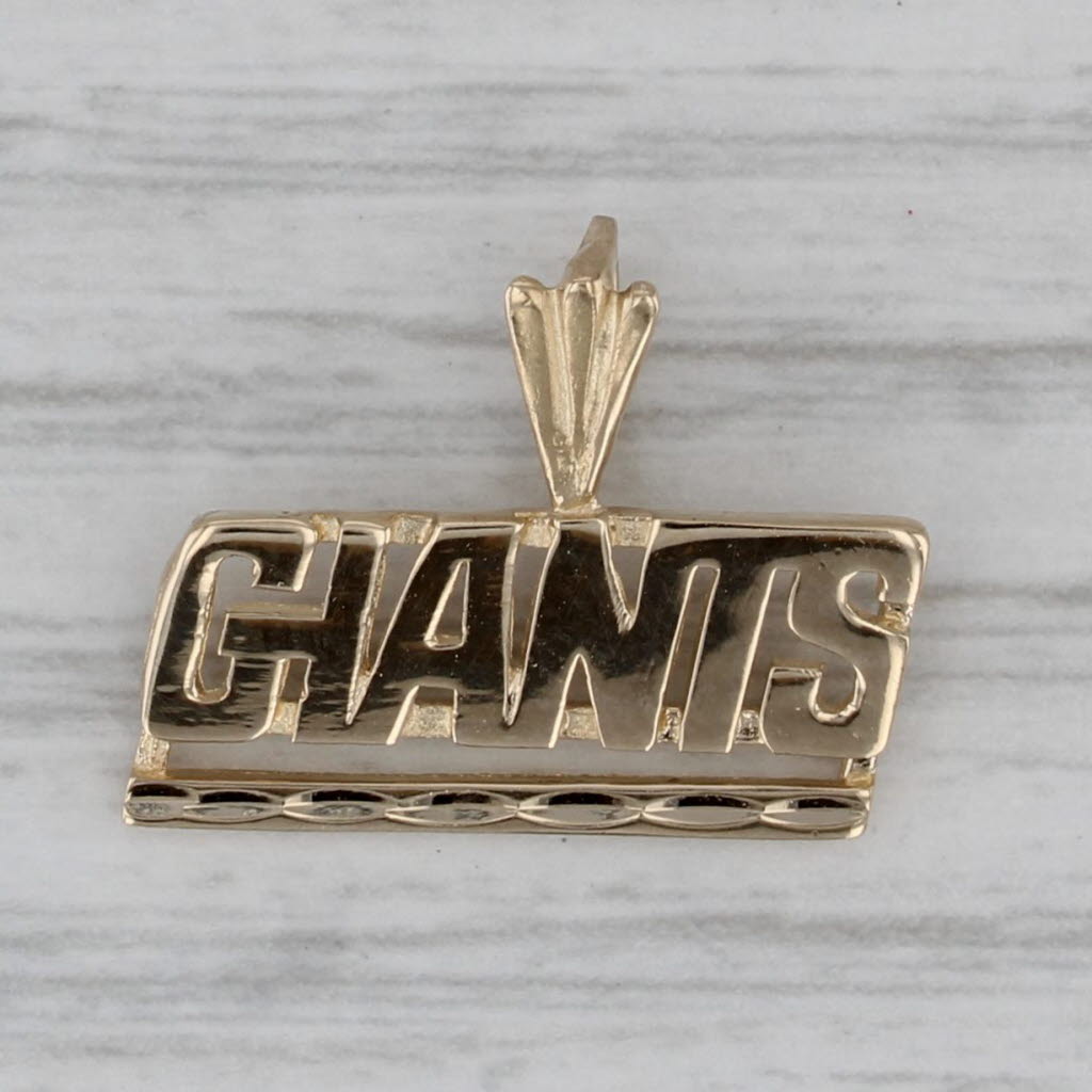 New York Giants Pendant NFL Football Keepsake 14k Yellow Gold