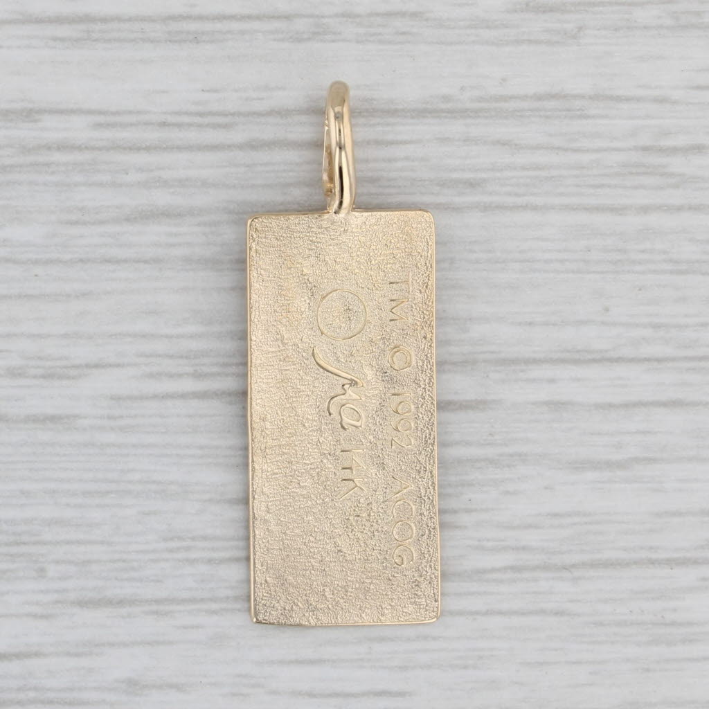 1996 Atlanta Olympics Pendant 14k Yellow Gold 100 Anniversary Torch