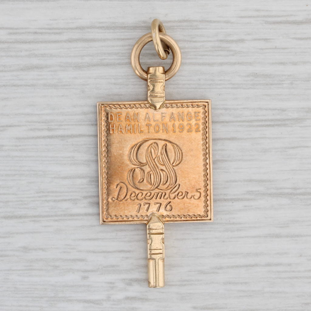 Phi Beta Kappa Key Fob 10k Gold Vintage Fraternity Honor Society ...