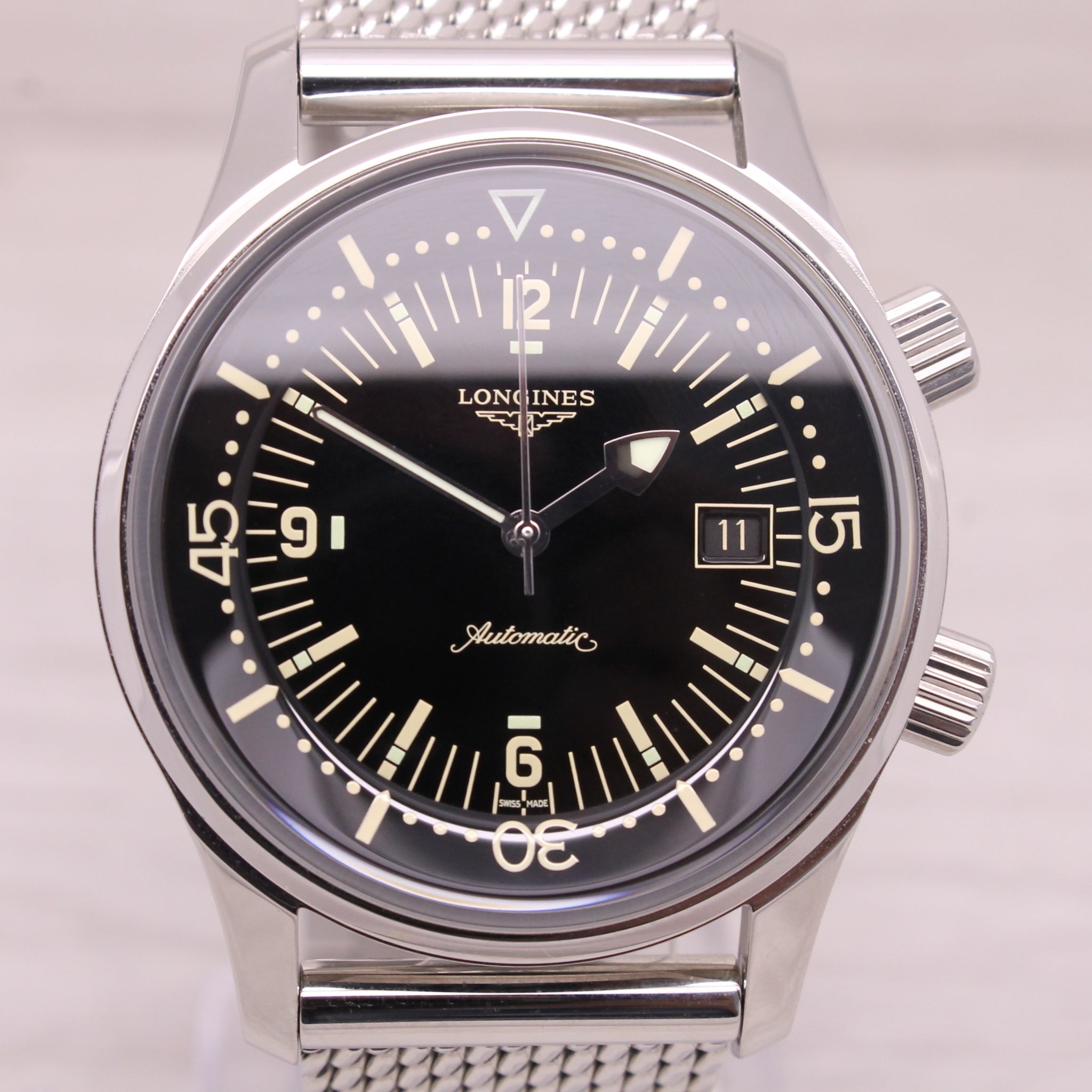 Longines Legend Diver 42mm Steel Automatic Divers Watch L3.774.4 Box