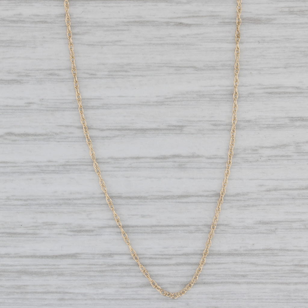 Fine Rope Chain Necklace 14k Yellow Gold 18" 0.9mm