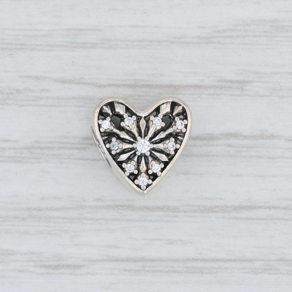 New Authentic Pandora Heart of Winter Charm 791996CZ Sterling Silver S
